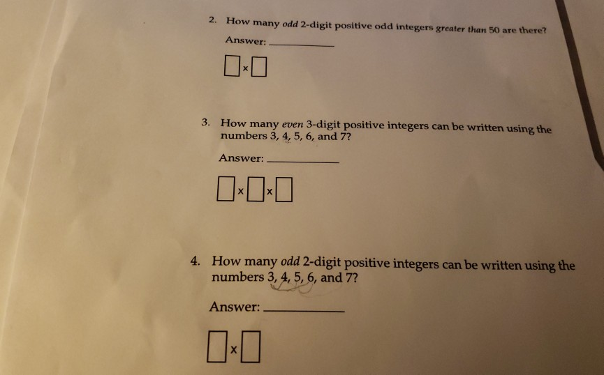 Solved 2 How Many Odd 2 digit Positive Odd Integers Greater Chegg Solved 2 How Many Odd 2 digit Positive Odd Integers Greater Chegg