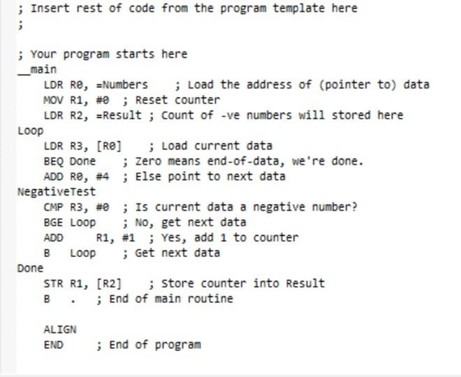 Solved ; Figure 3: counting negative numbers in an array ; | Chegg.com