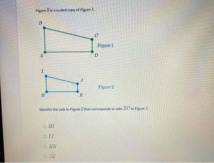 Solved Figure 2 is a scaled copy of Figure 1. B с Figure 1 A | Chegg.com