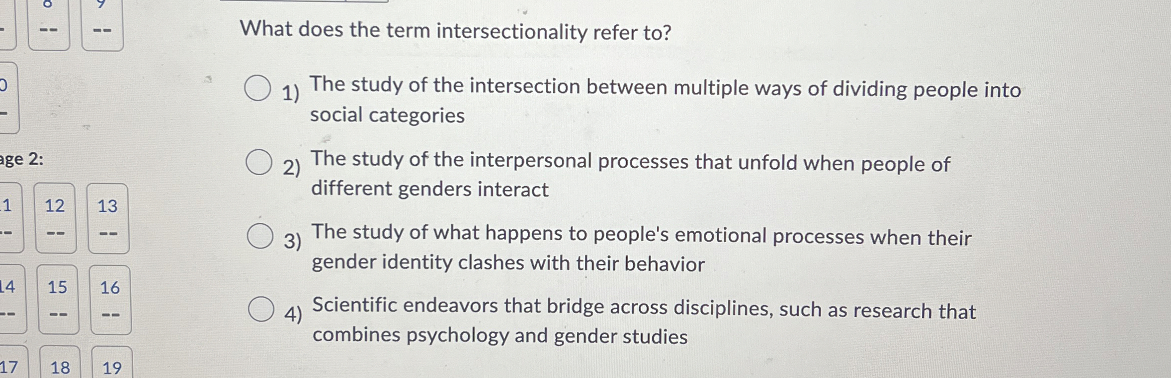 Solved What does the term intersectionality refer to?The | Chegg.com
