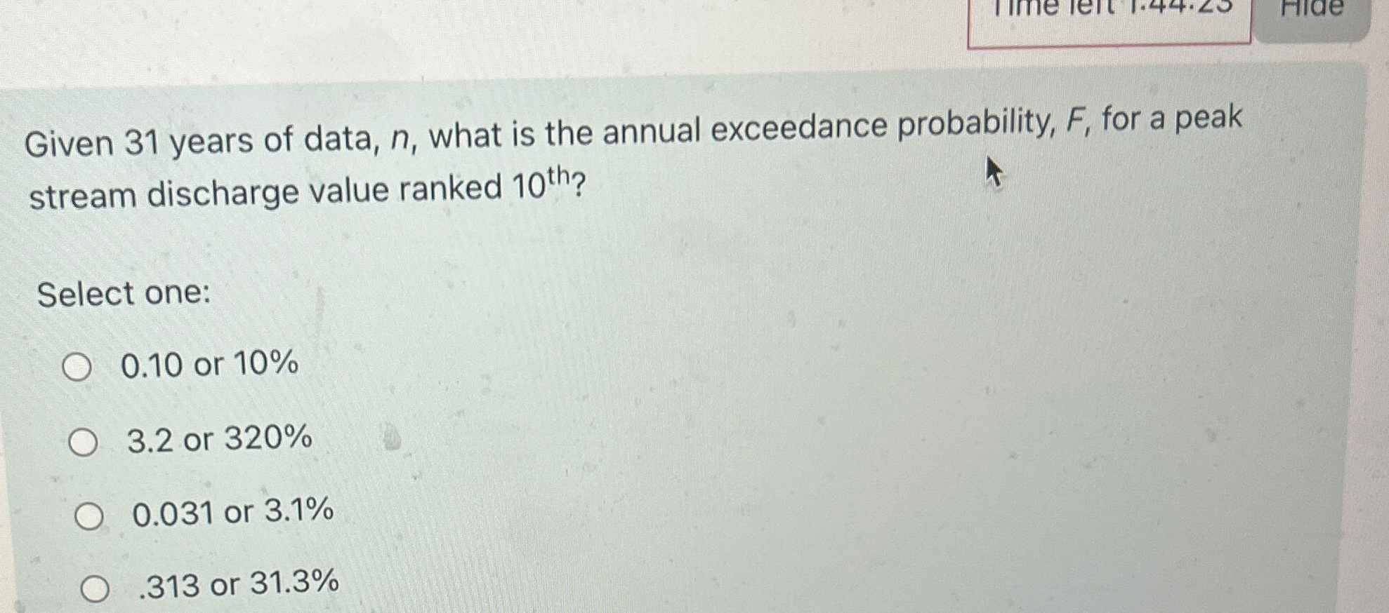 Solved Given 31 ﻿years of data, n, ﻿what is the annual | Chegg.com