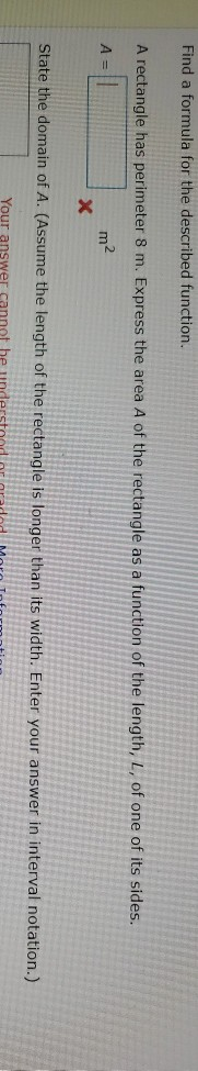 Solved Find a formula for the described function. A | Chegg.com