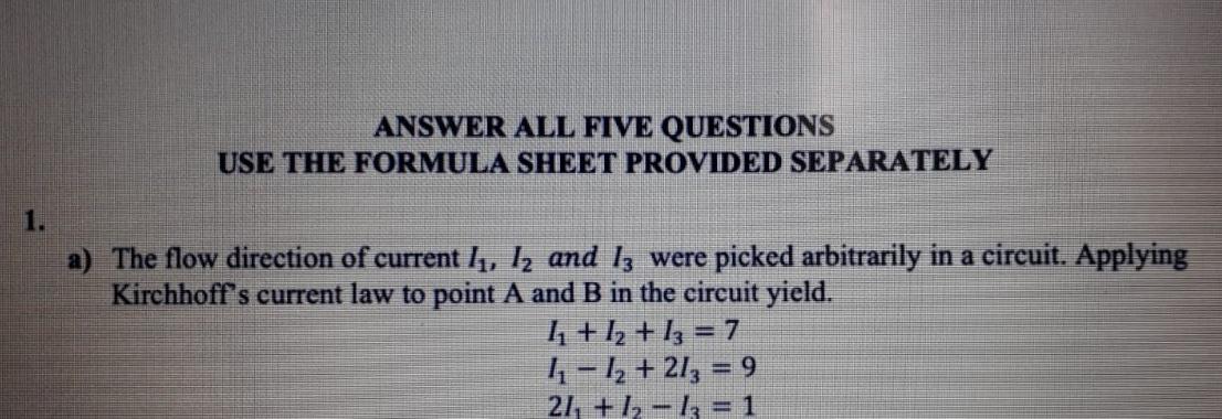 Solved ANSWER ALL FIVE QUESTIONS USE THE FORMULA SHEET | Chegg.com
