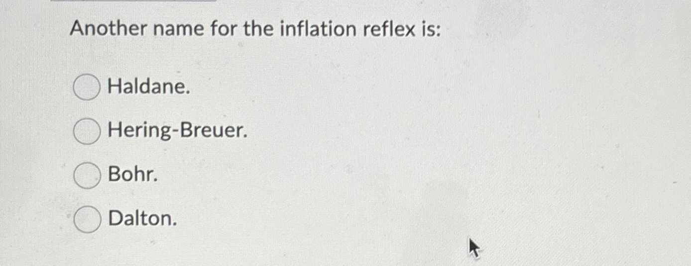 Solved Another name for the inflation reflex | Chegg.com