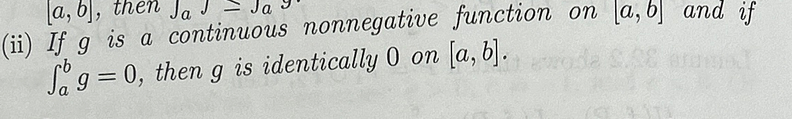 Solved (ii) ﻿If g ﻿is a continuous nonnegative function on | Chegg.com