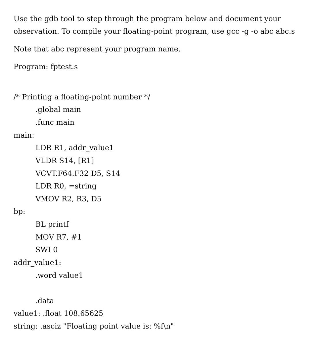Solved Please Write Show And Explain Code In Arm Assembly