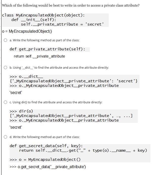 Solved hich of the following would be best to write in order | Chegg.com