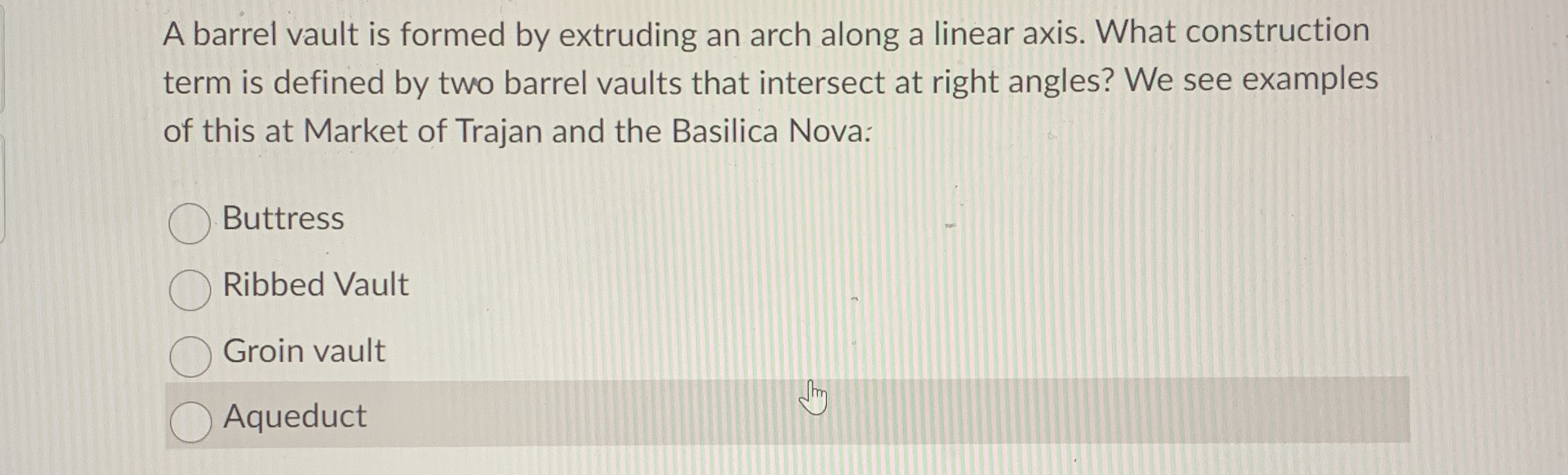 Solved A barrel vault is formed by extruding an arch along a | Chegg.com