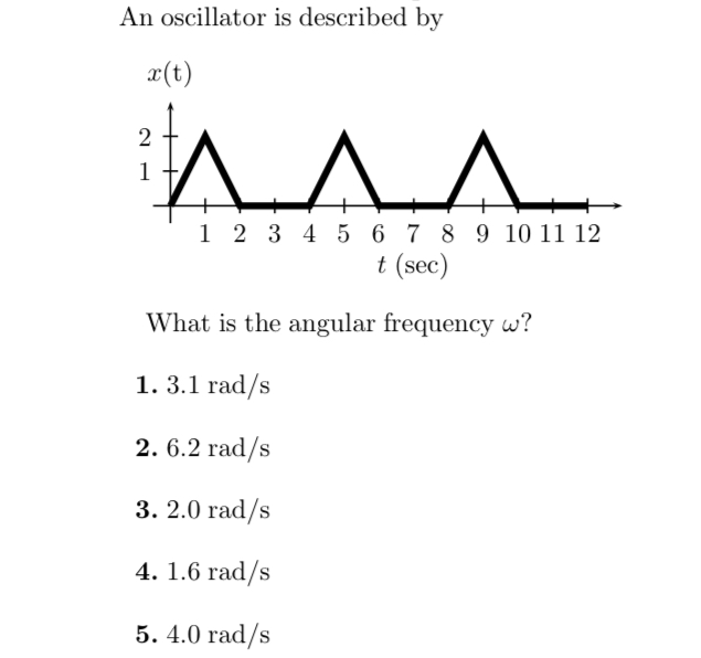 Solved An oscillator is described byWhat is the angular | Chegg.com