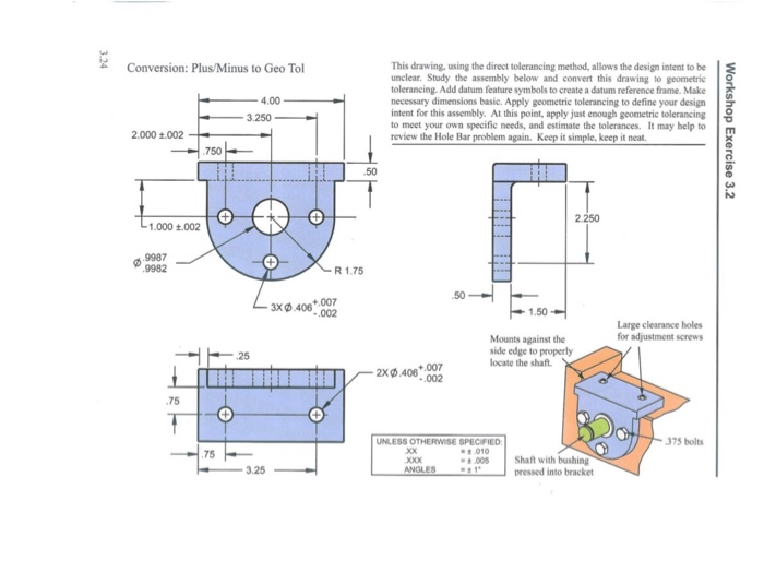 Solved 3.24 Conversion: Plus/Minus to Geo Tol - 4.00 3.250 - | Chegg.com