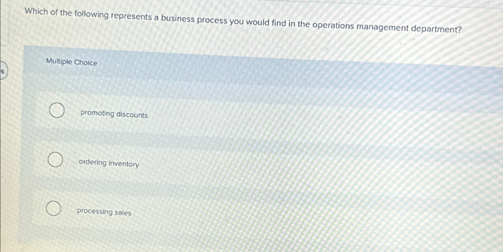 Solved Which of the following represents a business process | Chegg.com
