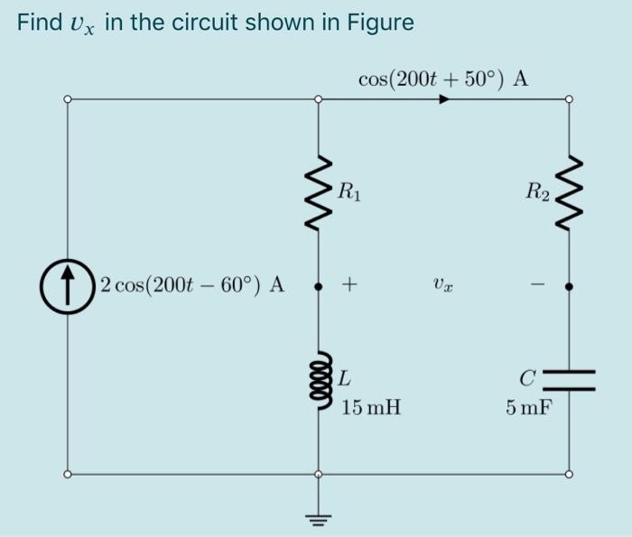Solved Find Ux in the circuit shown in Figure cos(200t + | Chegg.com