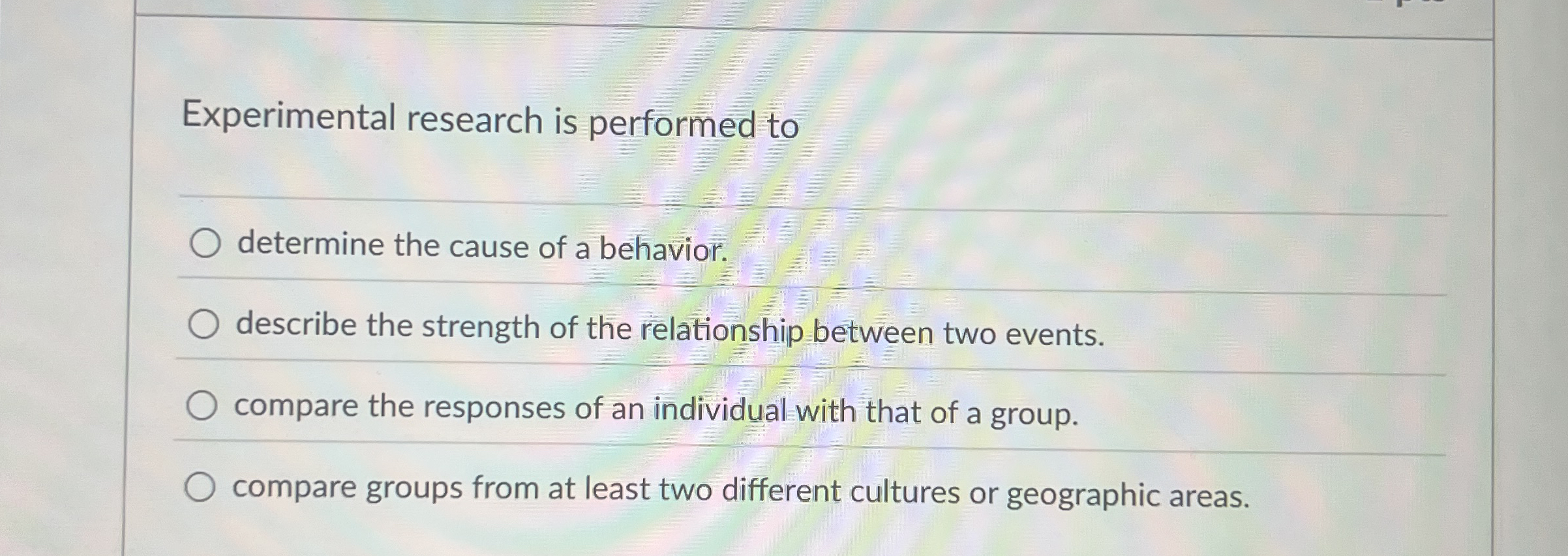 Solved Experimental research is performed to ﻿determine the | Chegg.com