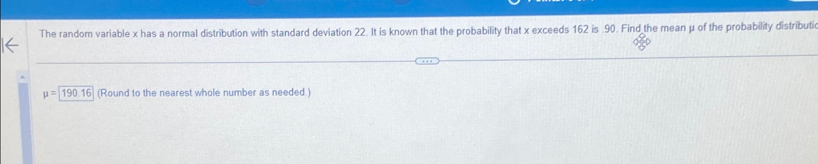 Solved The random variable x ﻿has a normal distribution with | Chegg.com