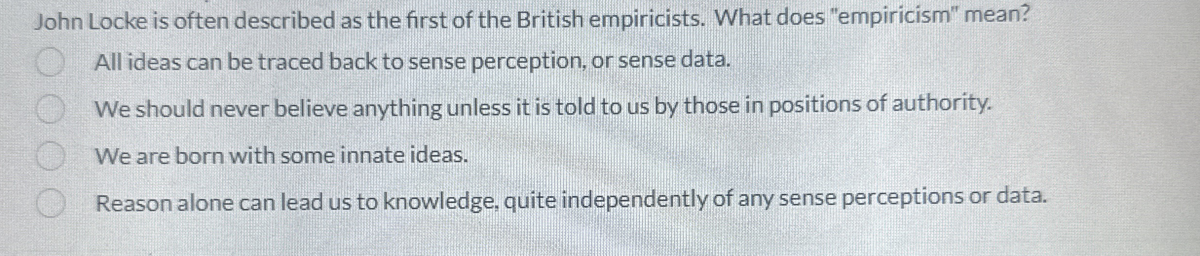 Solved John Locke is often described as the first of the | Chegg.com
