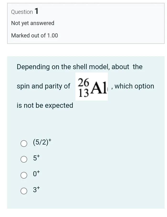 Solved Depending on the shell model, about the spin and | Chegg.com