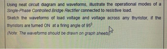 Solved Using neat circuit diagram and waveforms, illustrate | Chegg.com