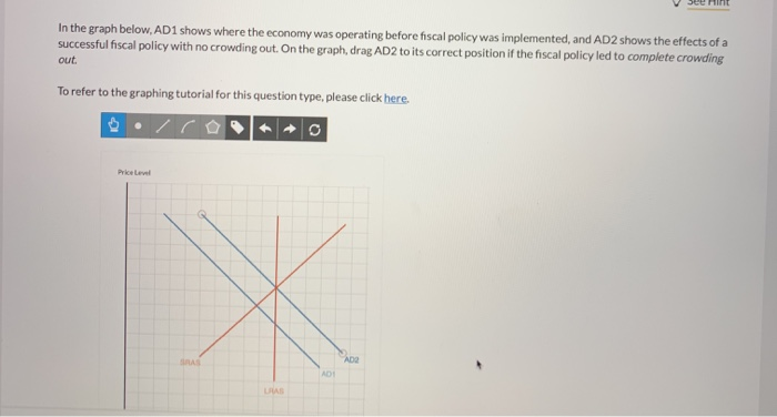 Solved In the graph below, AD1 shows where the economy was | Chegg.com