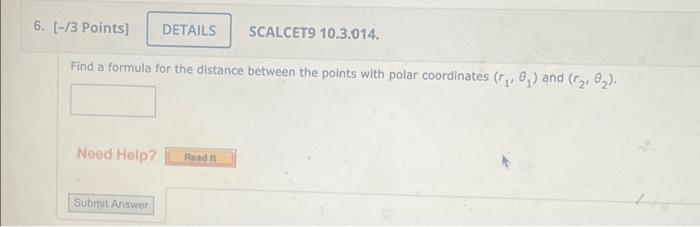 Solved 6. [-/3 Points] Find a formula for the distance | Chegg.com