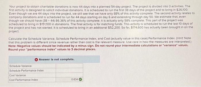 Solved A) Schedule Variance =B) Schedule Performance Index | Chegg.com