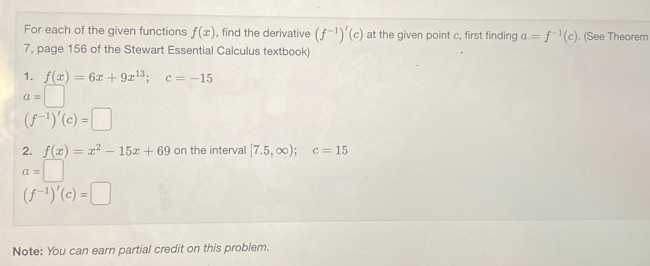 Solved For each of the given functions f(x), ﻿find the | Chegg.com