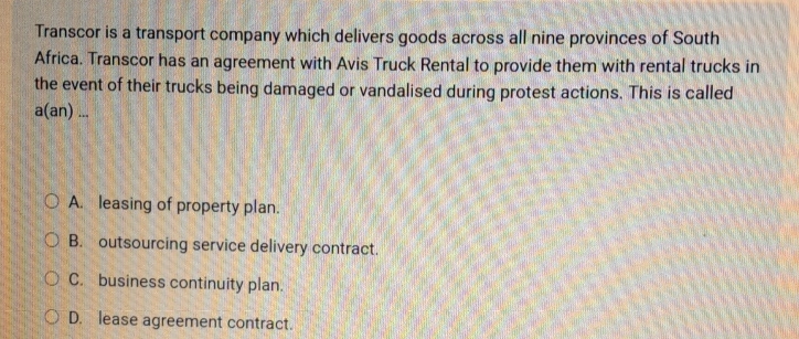 Solved Transcor is a transport company which delivers goods | Chegg.com