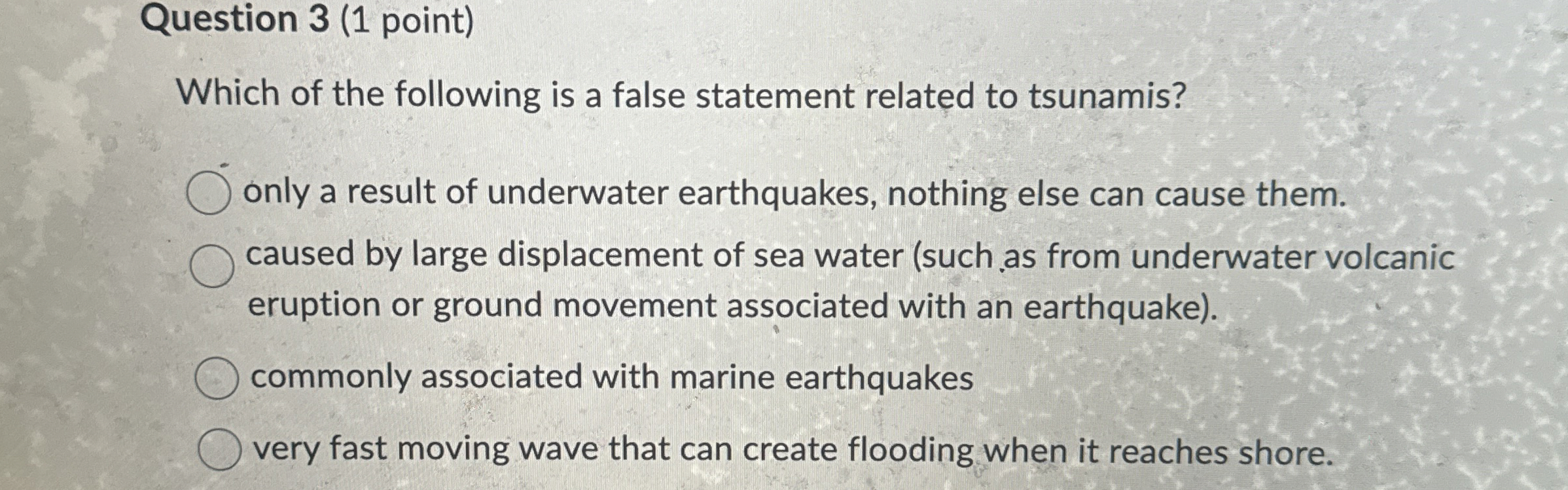 Solved Question 3 (1 ﻿point)Which of the following is a | Chegg.com