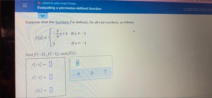Solved = OGRAPHS AND FUNCTIONS Evaluating a | Chegg.com