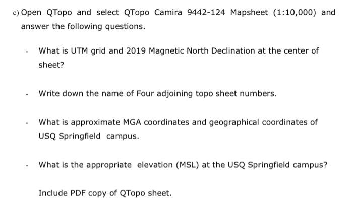 c) Open QTopo and select QTopo Camira 9442-124 | Chegg.com