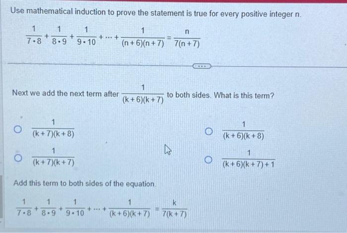 Solved Use mathematical induction to prove the statement is | Chegg.com