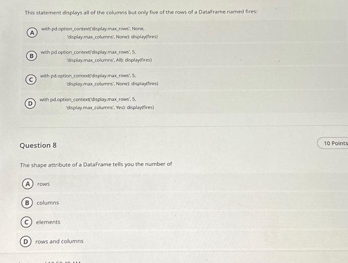 This statement displays all of the columns but only | Chegg.com