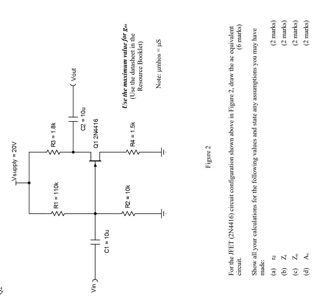 Solved rgos Figure 2 For the JFET (2N4416) circuit | Chegg.com