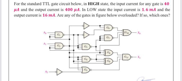Solved For the standard TTL gate circuit below, in HIGH | Chegg.com
