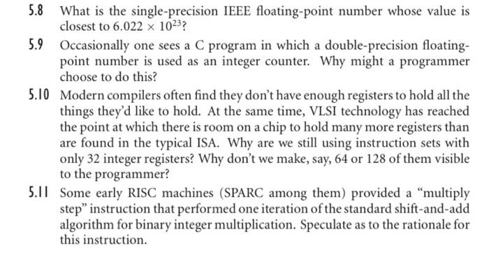 Solved 5.8 What is the single-precision IEEE floating-point | Chegg.com