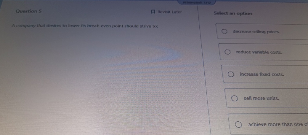 Solved Question 5Revisit LaterA company that desires to | Chegg.com