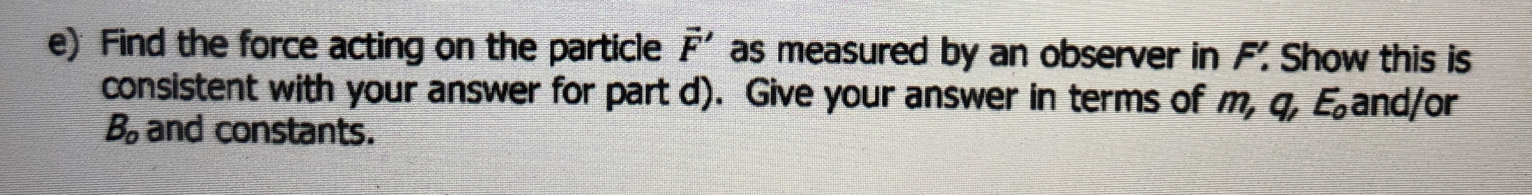 Solved Problem 4A particle of mass m ﻿and charge q ﻿is at | Chegg.com