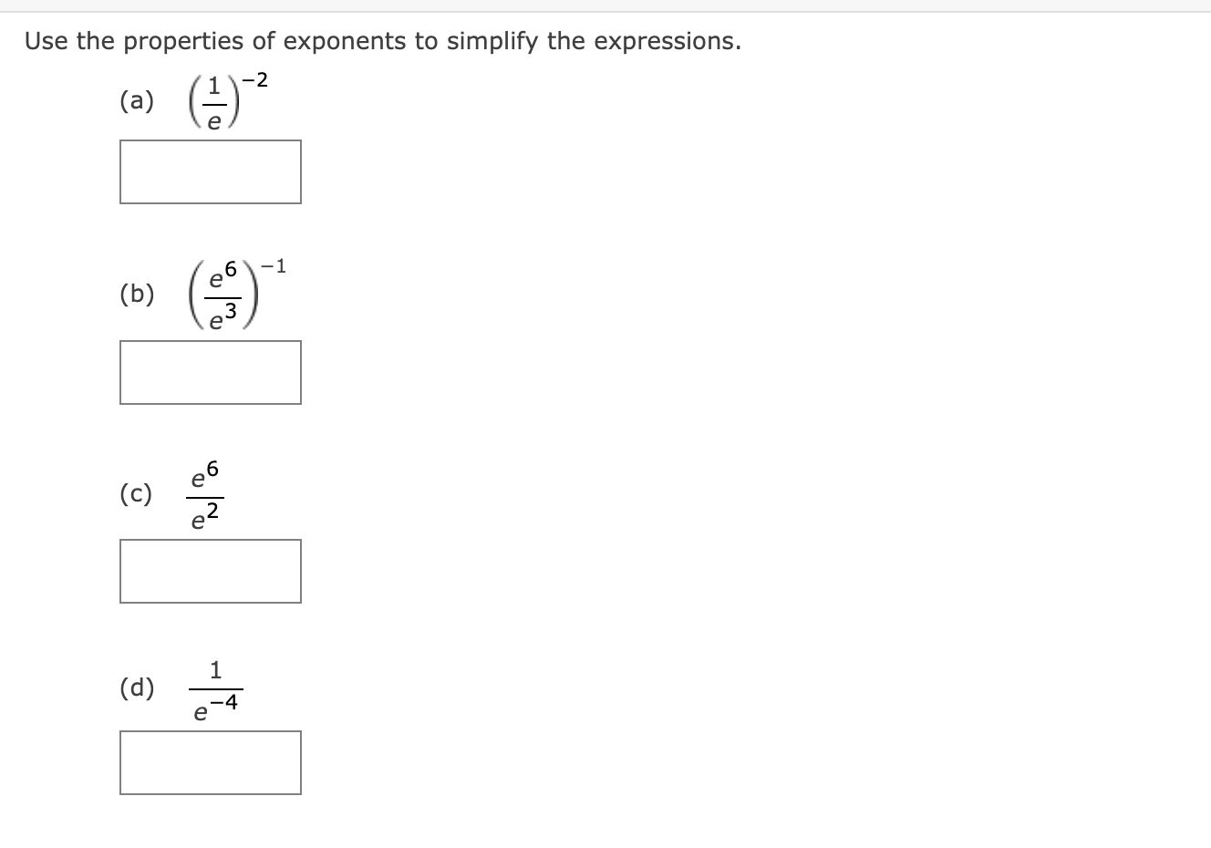 Solved Use the properties of exponents to simplify the | Chegg.com