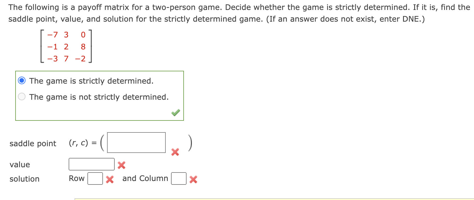 Solved by an EXPERT The following is ﻿a payoff matrix for a two-person | Chegg.com