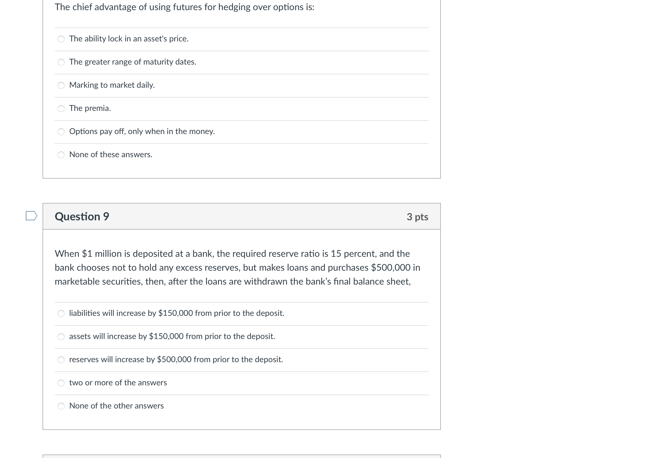 Solved The chief advantage of using futures for hedging over | Chegg.com