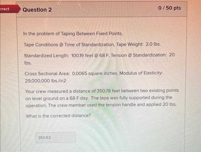 Solved In the problem of Taping Between Fixed Points, Tape | Chegg.com