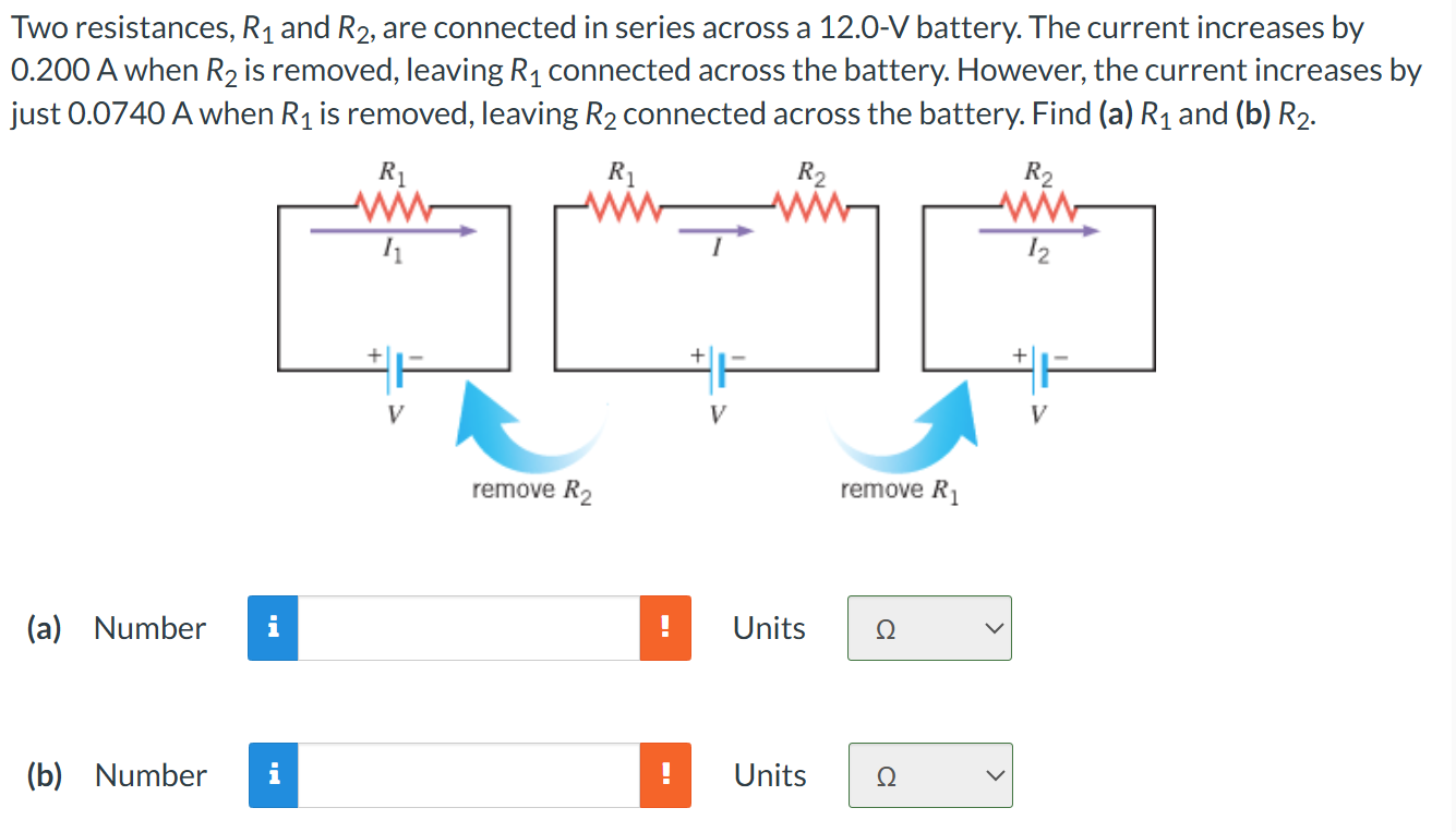 Solved Two resistances, R1 ﻿and R2, ﻿are connected in | Chegg.com