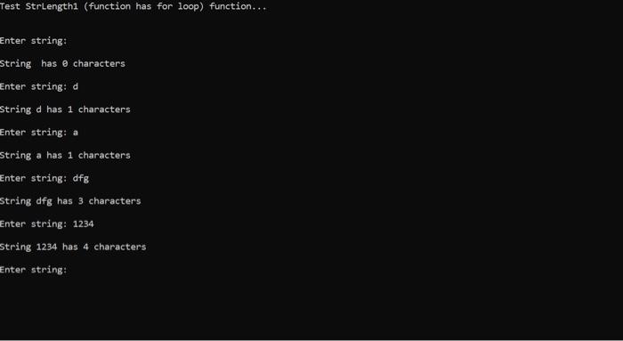 Solved B. Write Strlen() function Write a function that | Chegg.com