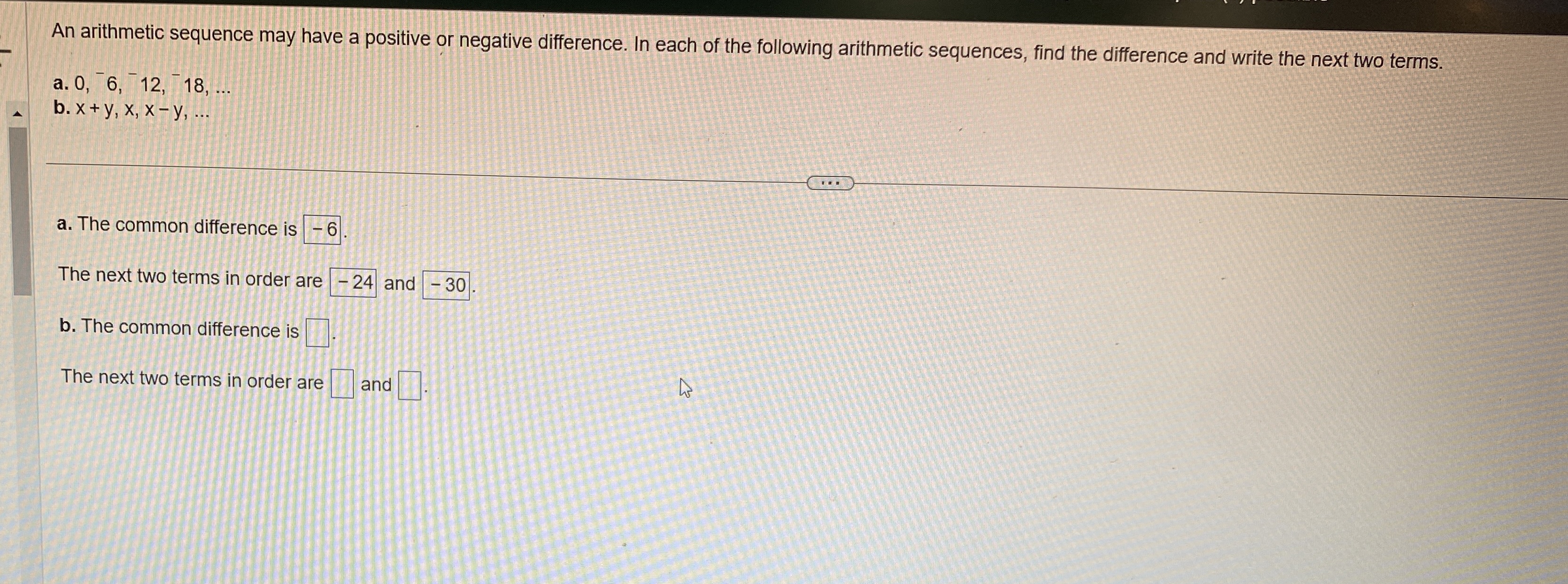 Solved An arithmetic sequence may have a positive or | Chegg.com