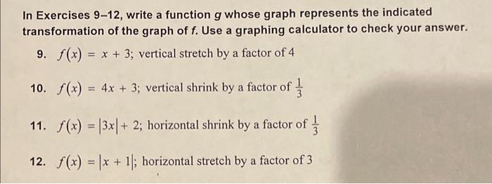 Solved In Exercises 9−12, write a function g whose graph | Chegg.com