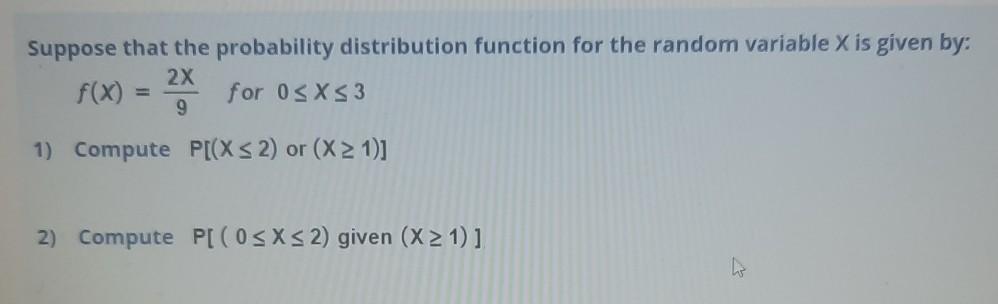 Solved Suppose that the probability distribution function | Chegg.com