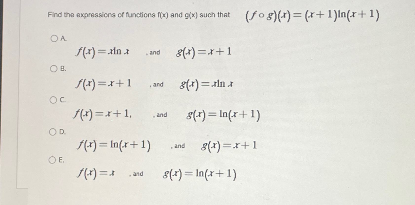 Solved Find the expressions of functions f(x) ﻿and g(x) | Chegg.com