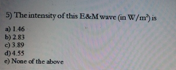 Solved Suppose you have a plane EMwave with an electric | Chegg.com