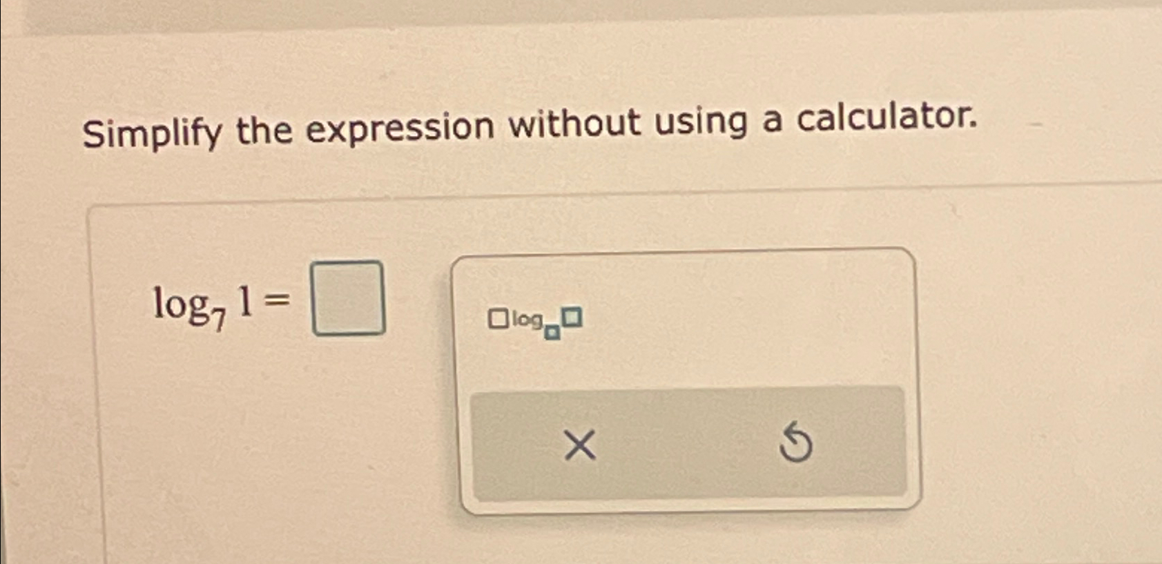 Solved Simplify the expression without using a | Chegg.com