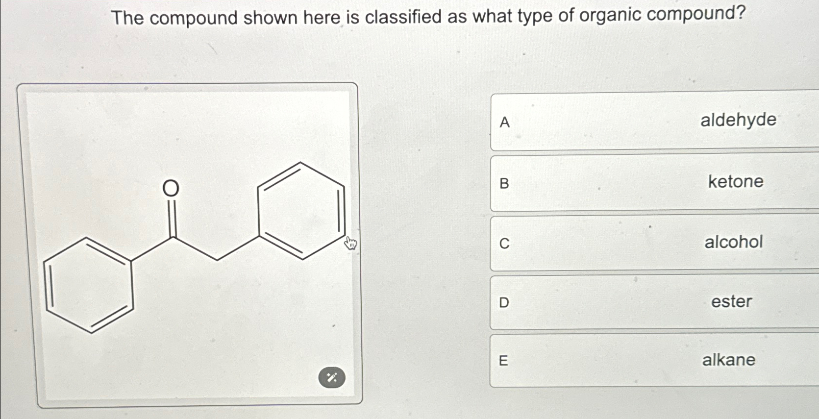 Solved The compound shown here is classified as what type of | Chegg.com