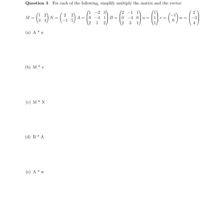 Solved Question 3 For each of the following, simplify | Chegg.com